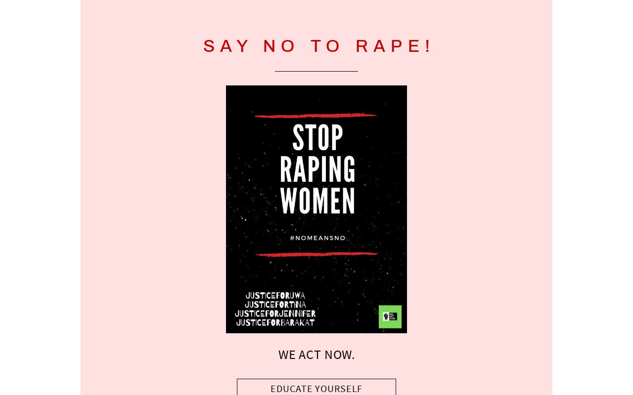 SAY NO TO RAPE